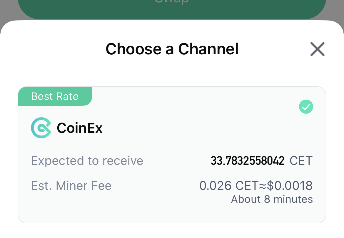 CoinEx Wallet V4.5.0: More Asset Swap and Upgraded Cross Chain Swap